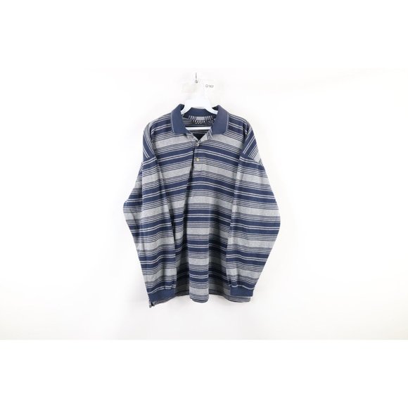 Vintage | Shirts | Vtg 9s Streetwear Mens Medium Distressed Striped ...